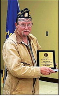 Murchison recognized by Post 27 - Vian Tenkiller