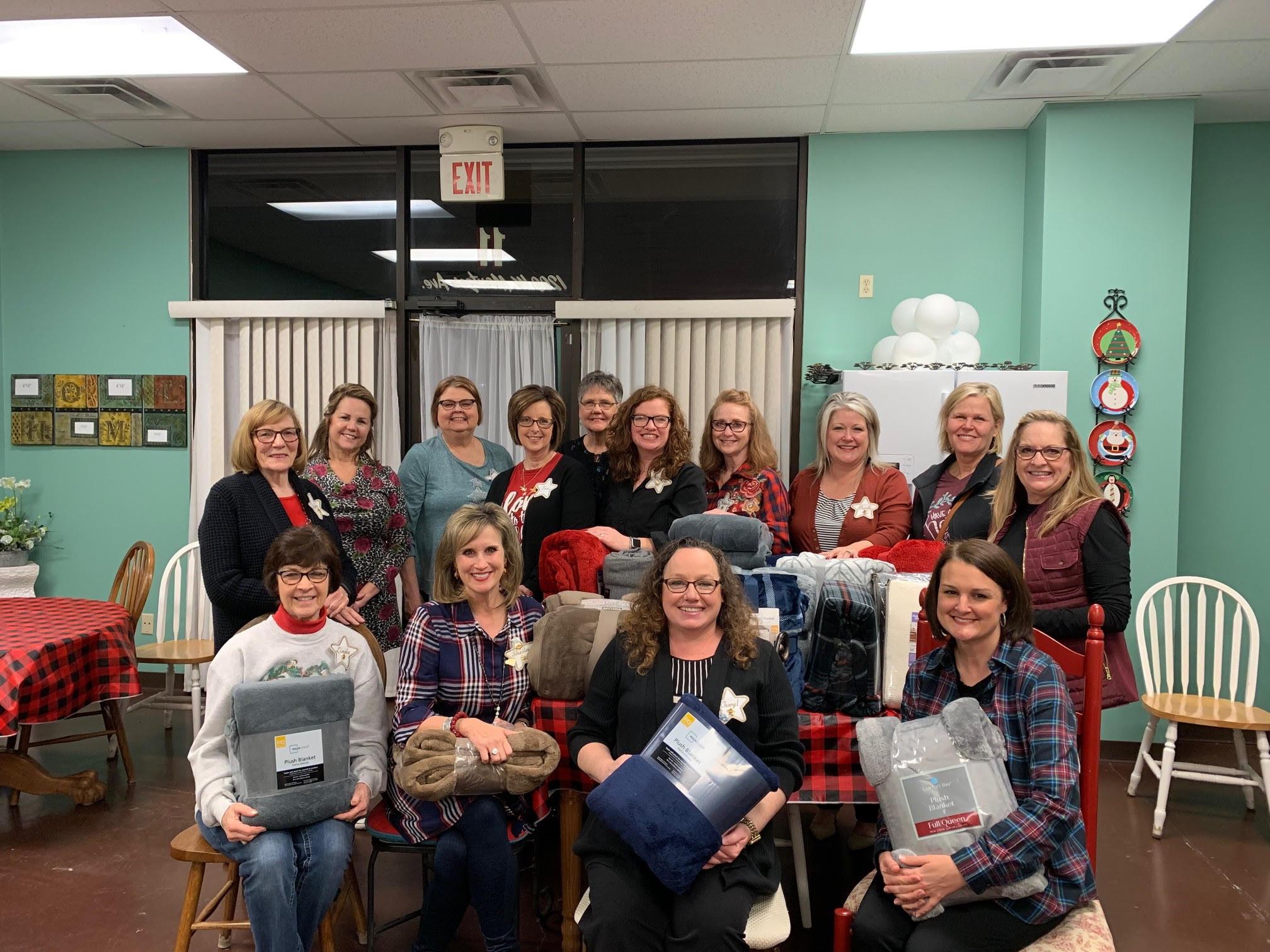 PEO Chapter Collects Blankets - Vian Tenkiller