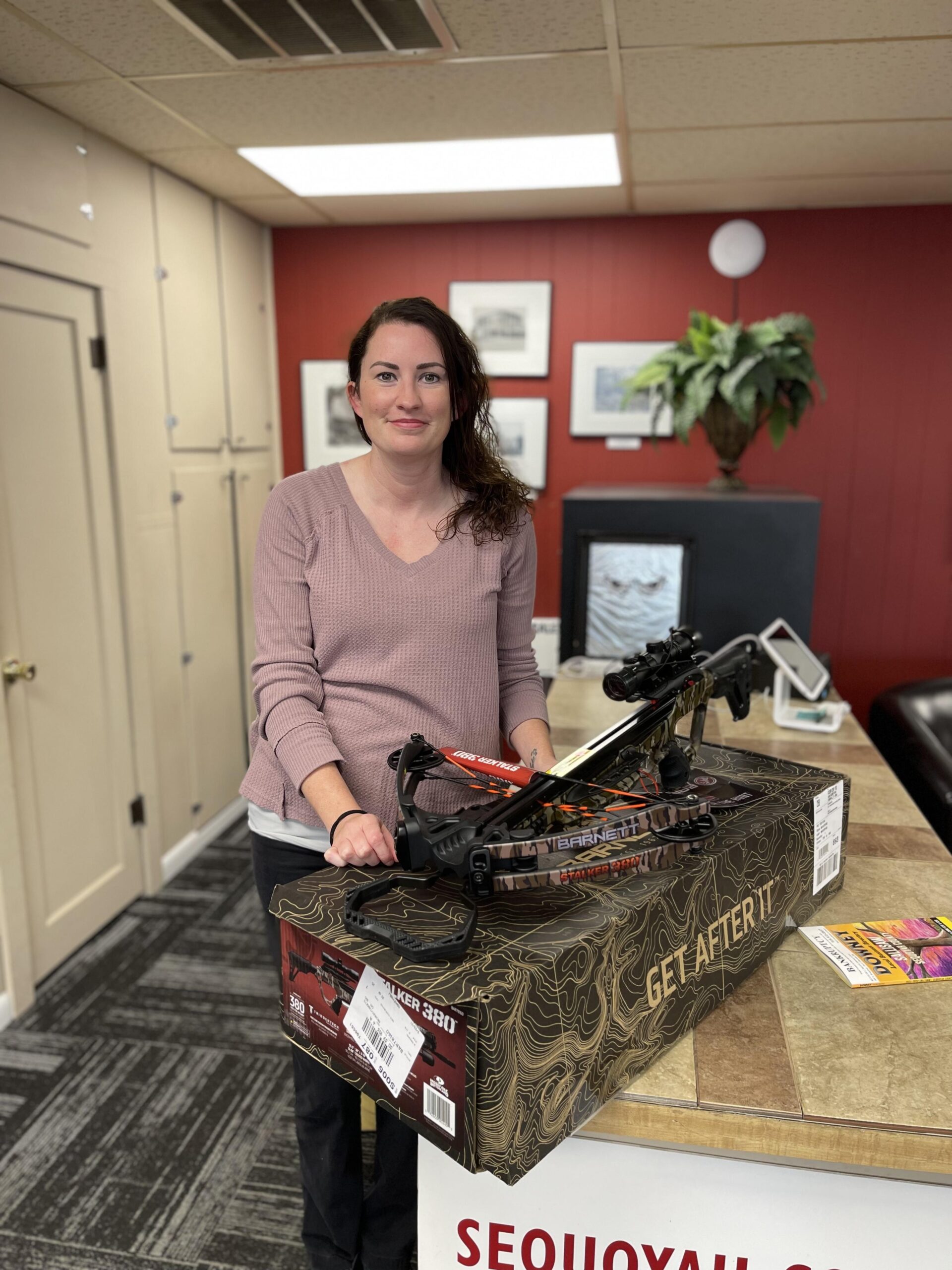 Heather Seay of Vian won the crossbow raffle - Vian Tenkiller