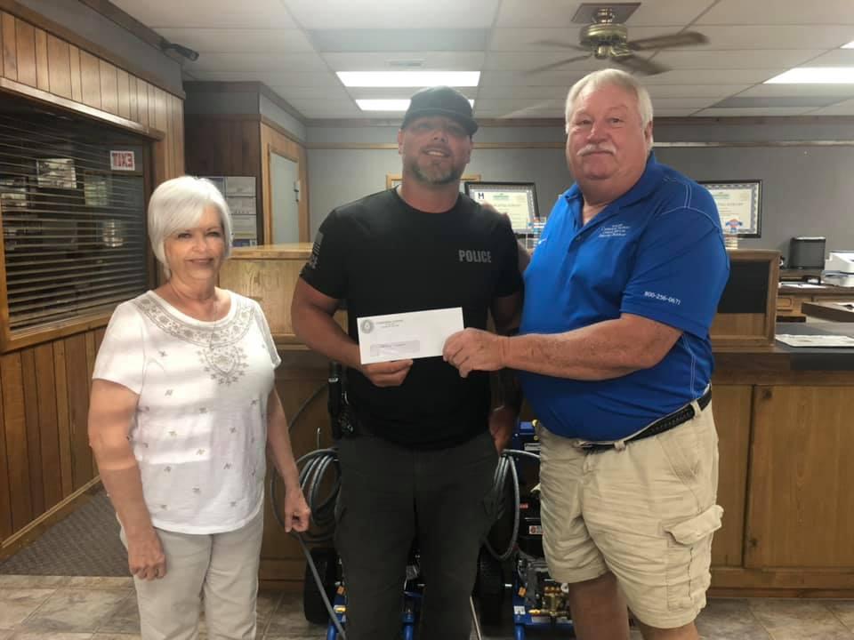 WFPD Presented Check - Vian Tenkiller