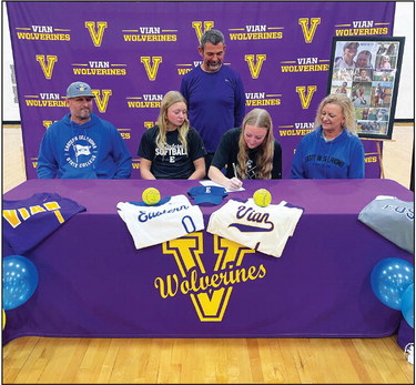 Vian senior softball catcher following sister’s path to EOSC - Vian ...