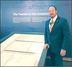 Cherokee Nation Deputy Chief visits NMAI for display of Treaty of 1828 - Vian Tenkiller
